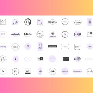 250 Feminine Logo,logos Feminine,premade Logo Design,logo Bundle ...