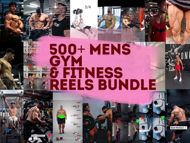 500+ Mens Gym Reels Bundle,instagram Reels,reel Videos,fitness Reels ...