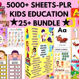 5000+ Pages Kindergarten Learning, Preschool Pre-k Bundle, Activity ...