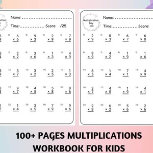100+ Multiplication Math Activity,home School Maths,maths Worksheets ...