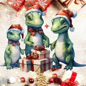40 Cute Christmas Dinosaurs Clipart, Dinosaurs Clipart Bundle,dinosaur ...