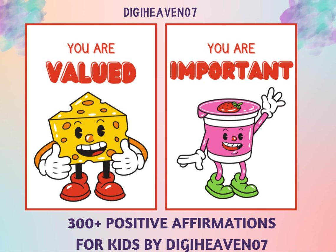 300+ Positive Affirmations for Kids,homeschool Activity,kids Activity ...