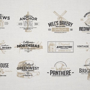 126 Retro Logo,retro Logo Design,vintage Logo,retro Badges,premade Logo ...