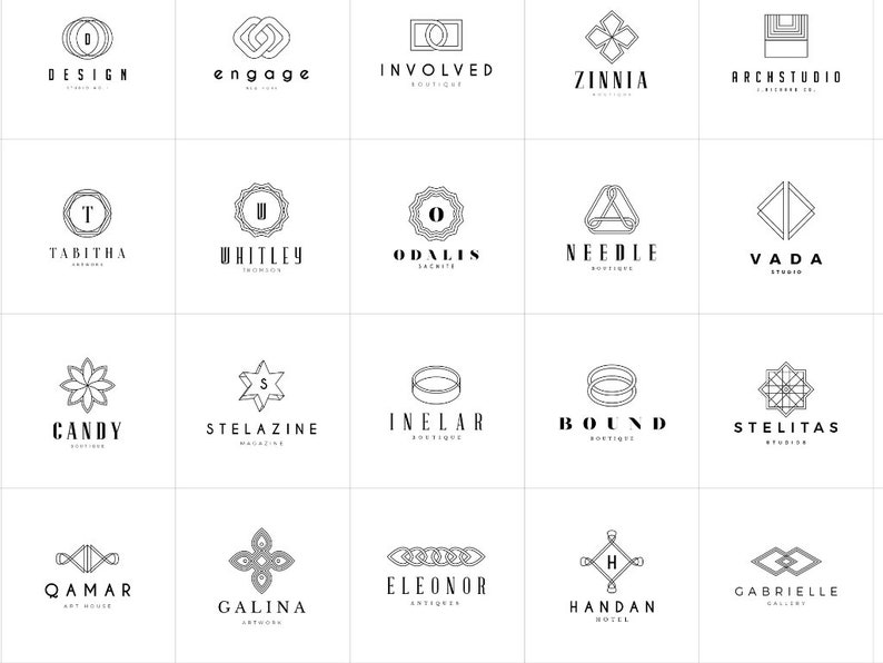 100 Geometric Logo,logos Geometric,premade Logo Design,shop Logo ...
