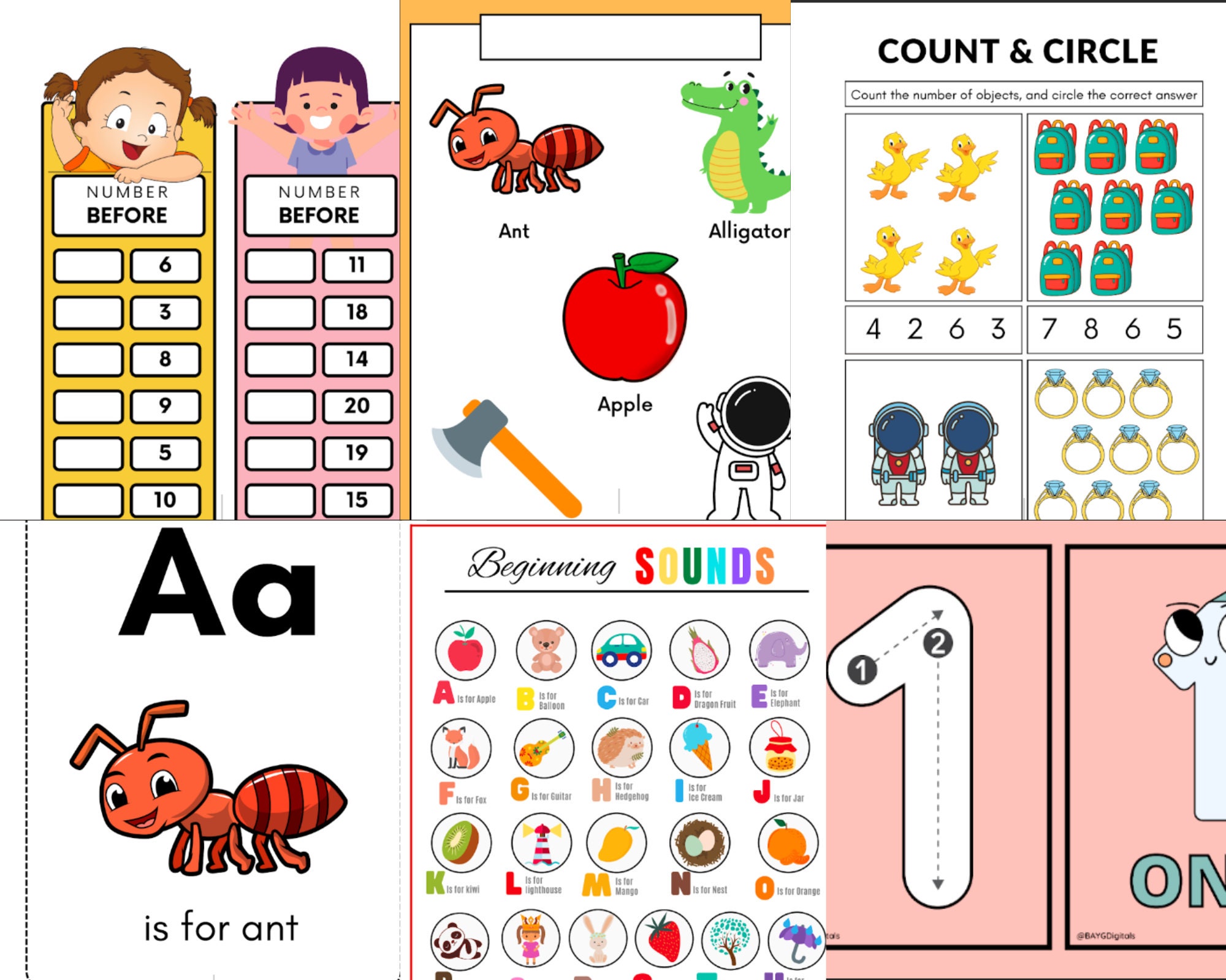 5000 Pages Kindergarten Learning, Preschool Pre-k Bundle, Activity ...