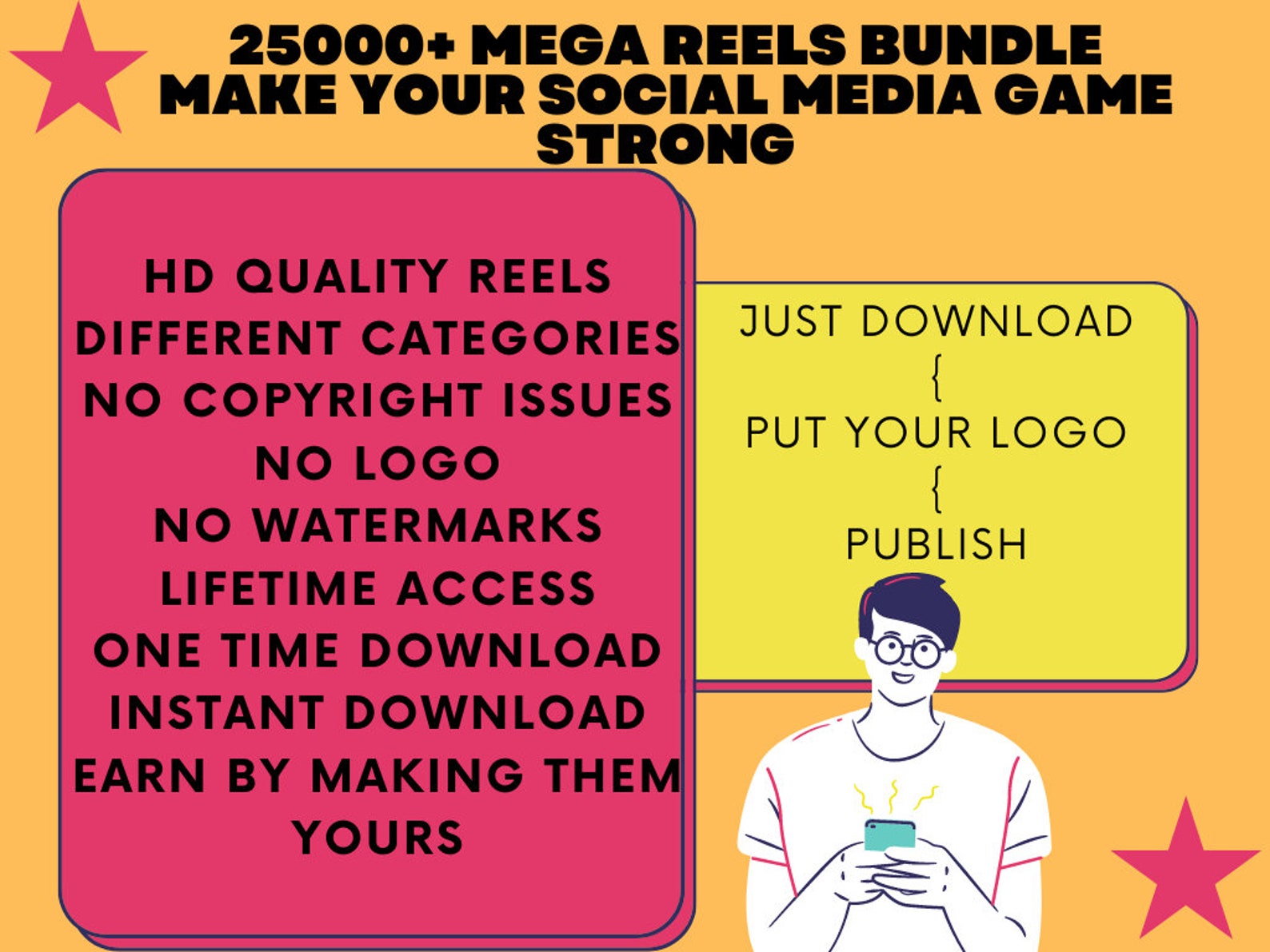 Mega Reels Bundle- 25,000+ Reels Bundle | AI Motivational Reels, AI Health Reels, Art and Craft ...