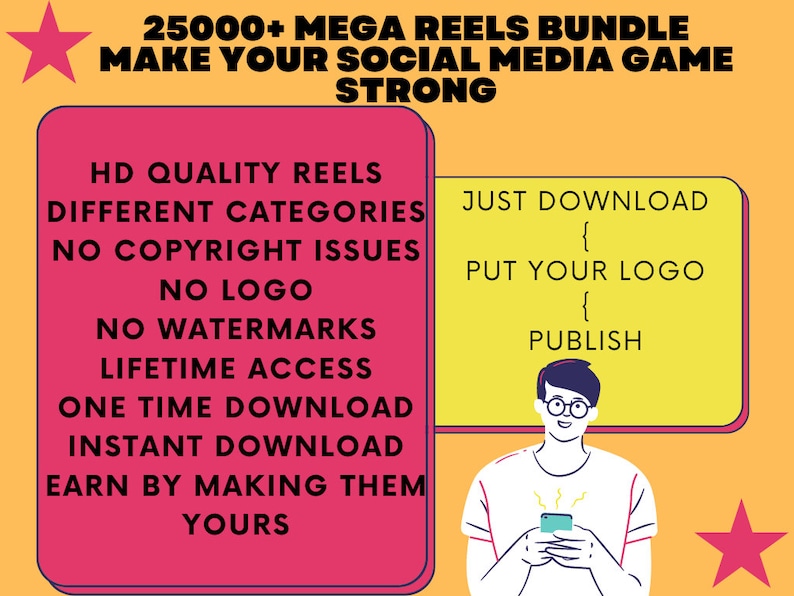 Mega Reels Bundle- 25,000+ Reels Bundle | AI Motivational Reels, AI Health Reels, Art and Craft ...
