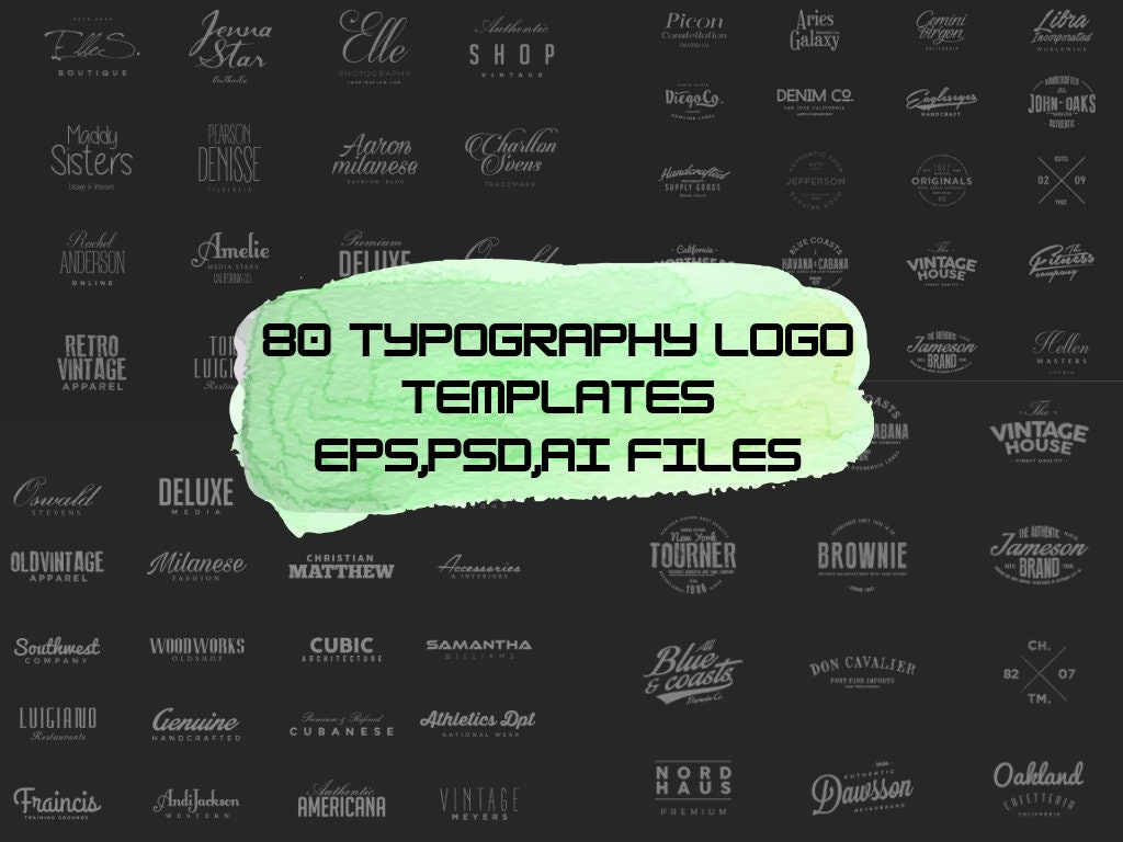 80 Typography Logo,logostypography,premade Logo Design,shop Logo ...