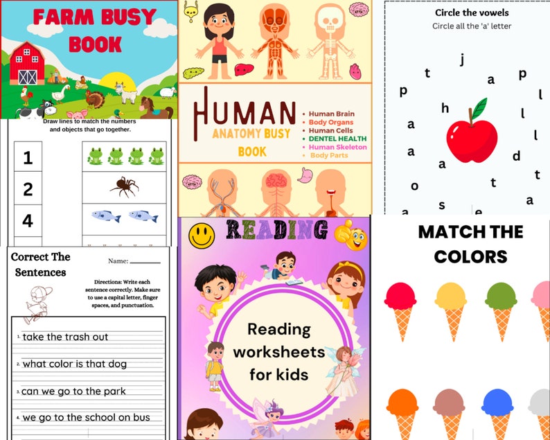 5000 Pages Kindergarten Learning, Preschool Pre-k Bundle, Activity ...