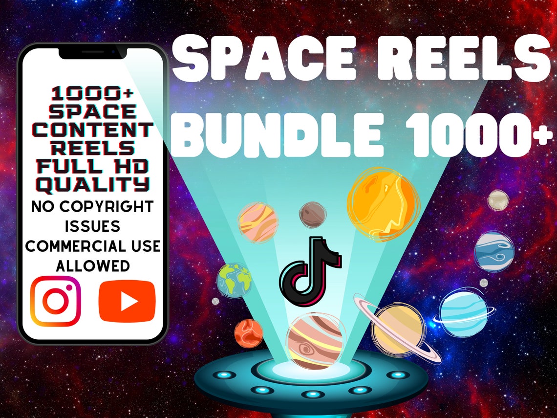 1000 Space Reels Bundle,instagram Reels,reel Videos,youtube Content ...