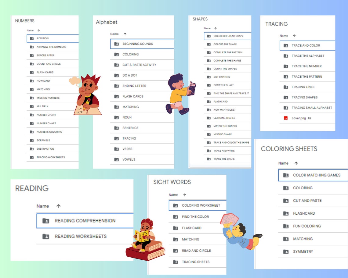 5000 Pages Kindergarten Learning, Preschool Pre-k Bundle, Activity ...