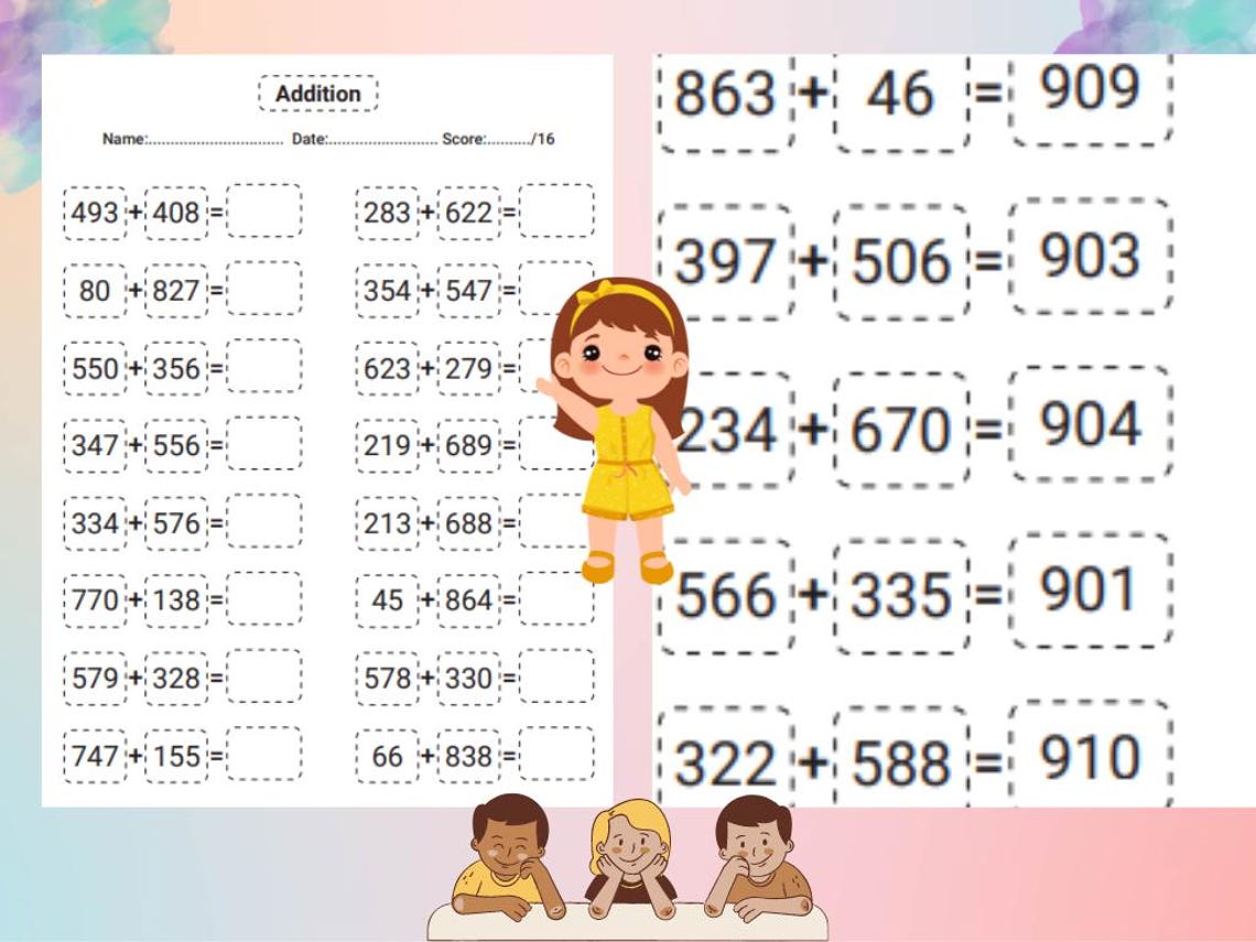 100+ Addition Math Activity,home School Maths,maths Worksheets,addition ...