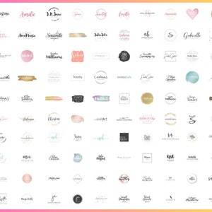 250 Feminine Logo,logos Feminine,premade Logo Design,logo Bundle ...