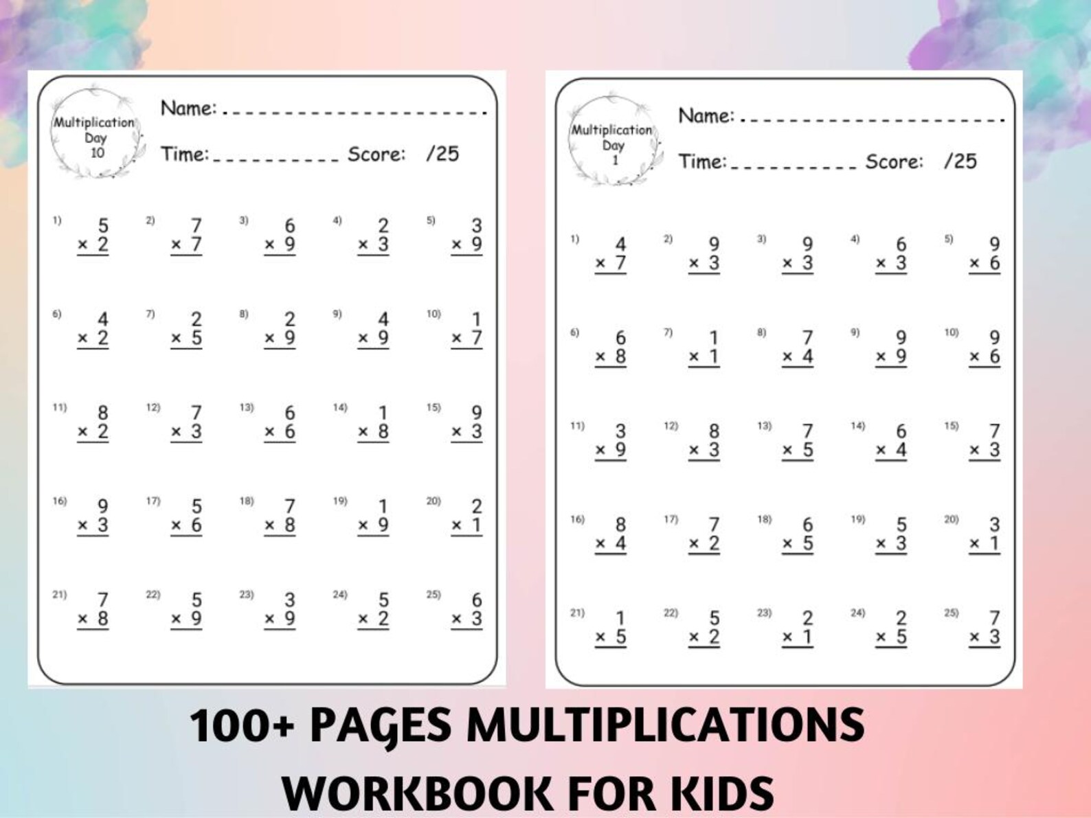 100 Multiplication Math Activity,home School Maths,maths Worksheets ...