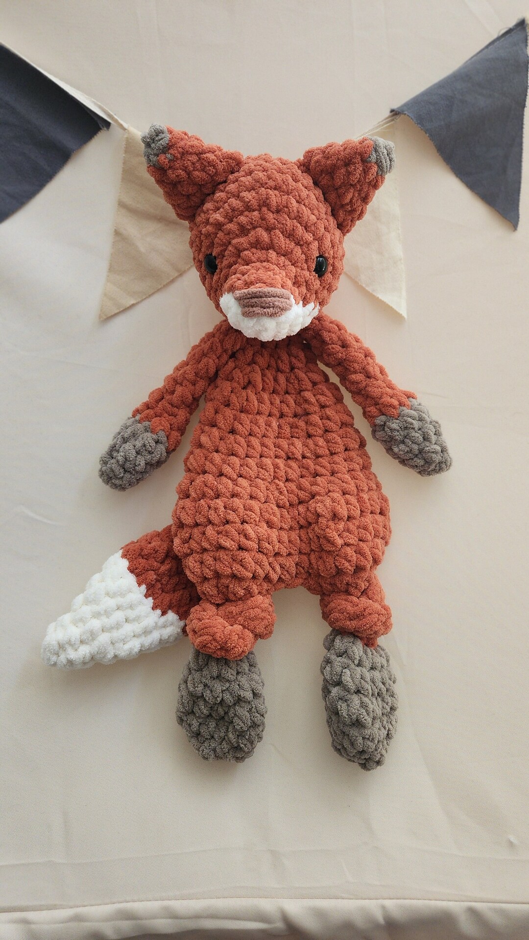 Crochet Fox Snuggler and Lovey - Etsy