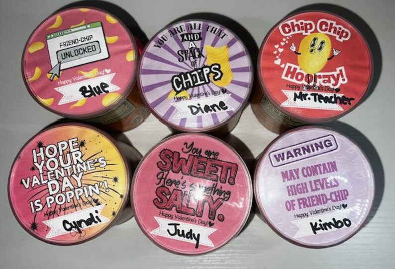 Package- Printable Pringles Chips Valentine’s Day Labels Fun and Easy ...