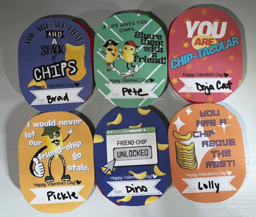 Package- Printable Pringles Chips Valentine’s Day Labels Fun and Easy ...