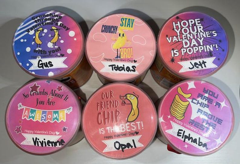 Package- Printable Pringles Chips Valentine’s Day Labels Fun and Easy ...