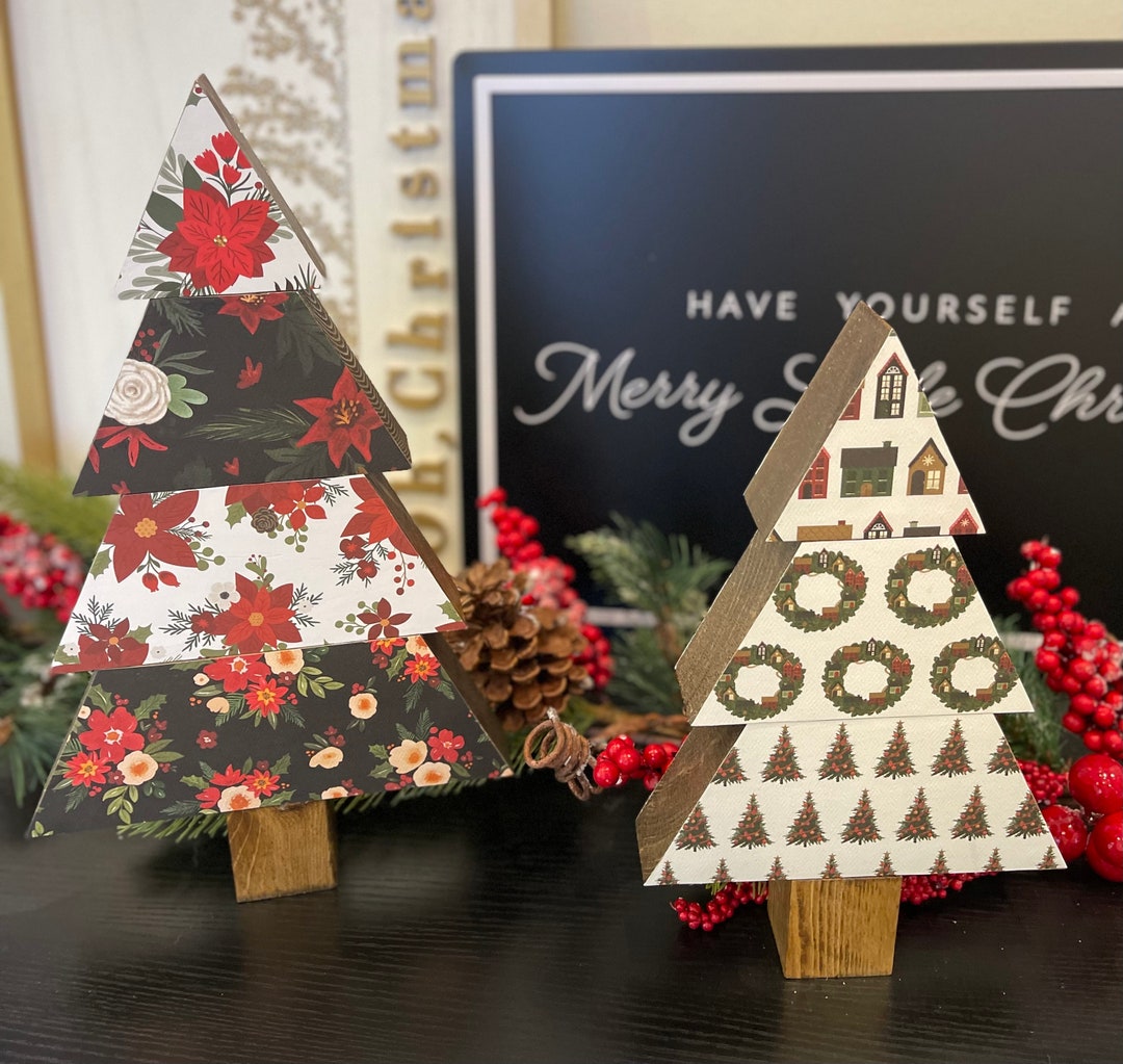 4 Tier Stackable Christmas Trees Interchangeable Christmas Trees - Etsy