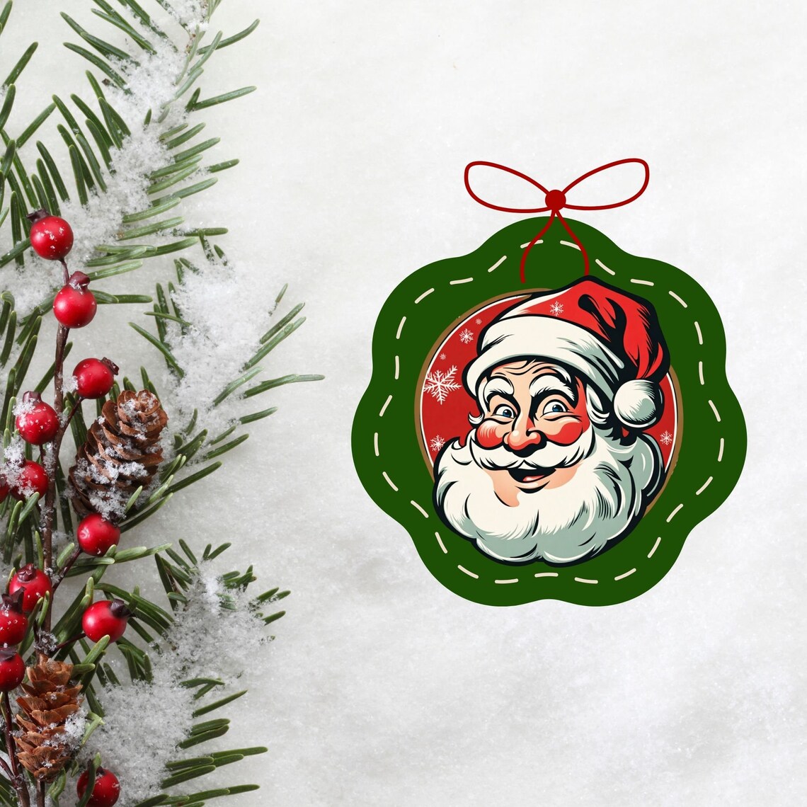 Vintage Santa Clipart PNG, Instant Digital Download, Greeting Card ...