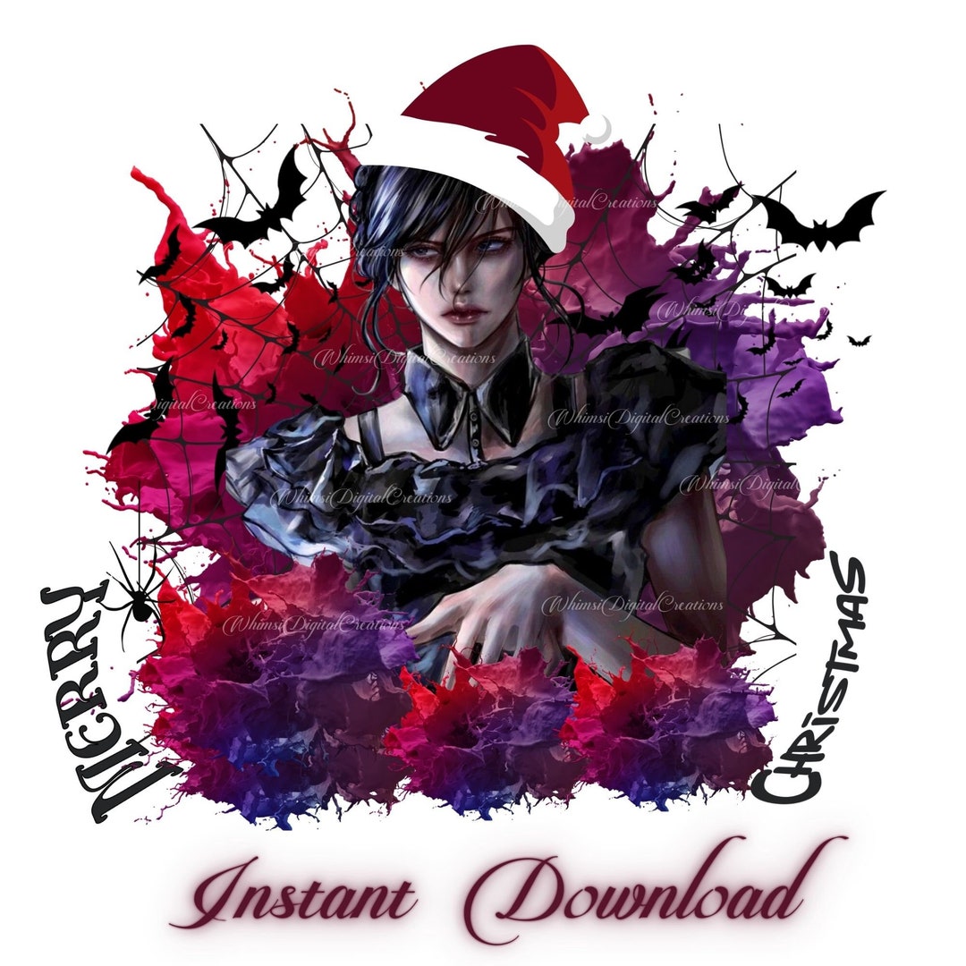 Wednesday Addams Png, Christmas Wednesday Addams Clipart, Addams Family ...