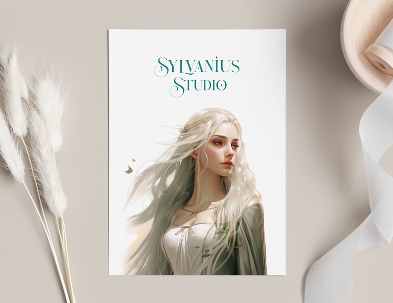 14 Ethereal Elven Maidens Clipart Bundle, Fairytale Elf Portraits ...