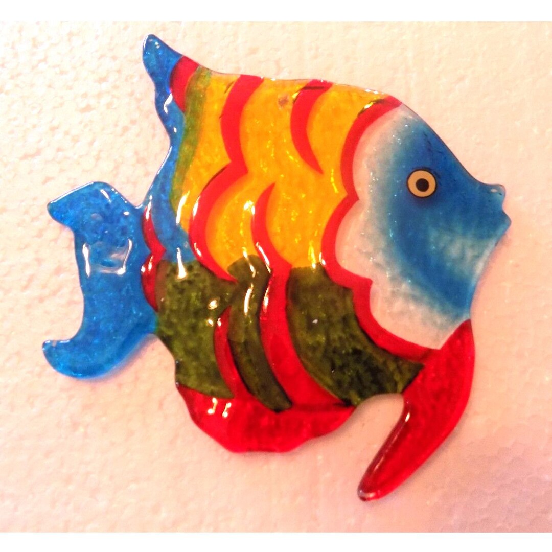 Tropical Fish Suncatcher Glass Sun Catcher Without Hanging String Beach ...