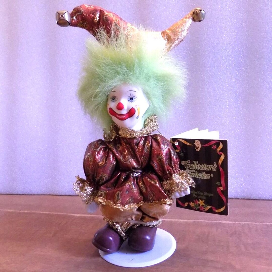 Vintage Dan Dee Collector's Choice 8 Porcelain Clown Doll Harlequin ...