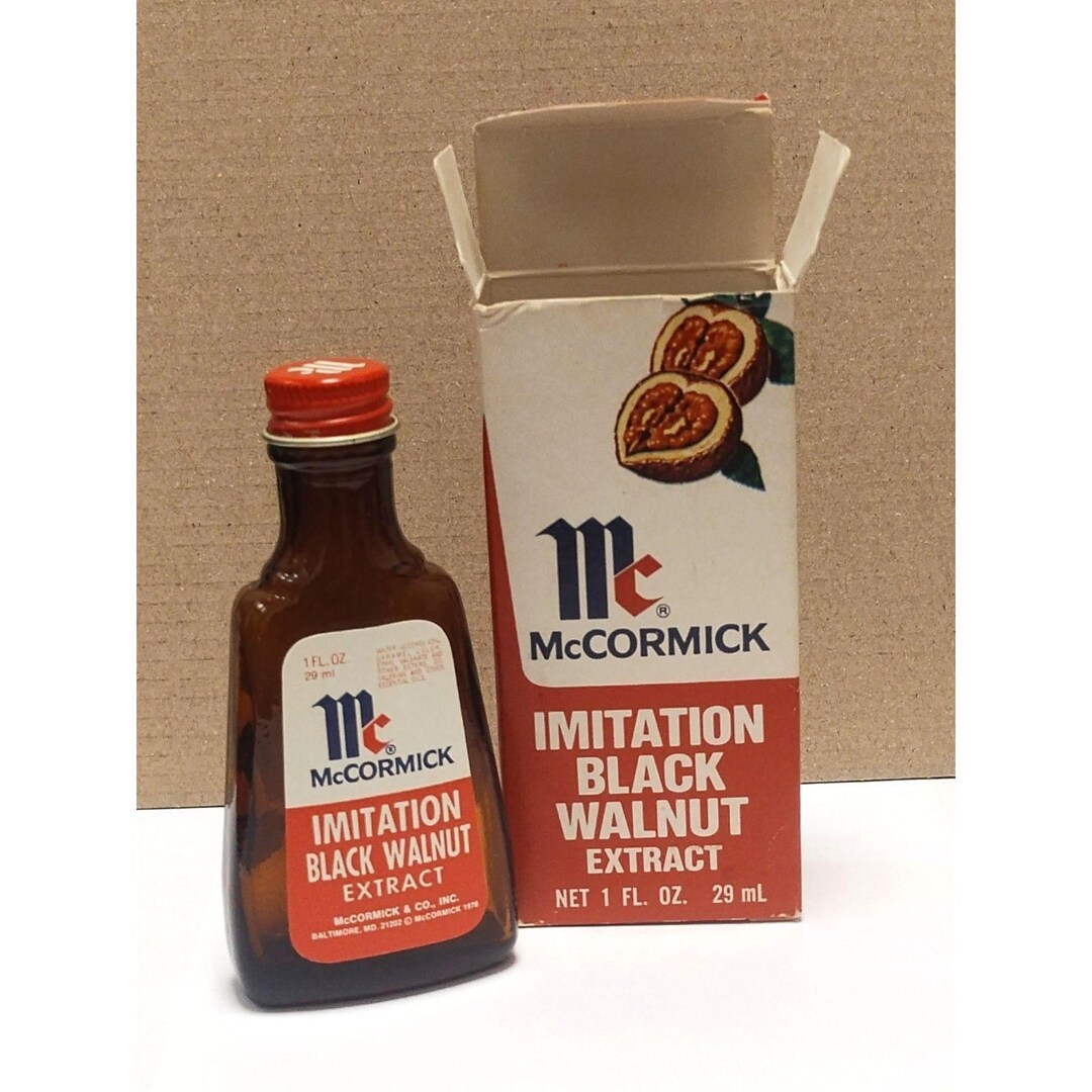 Vintage 1979 Mccormick Black Walnut Extract (imitation) OPEN BOX USED ...