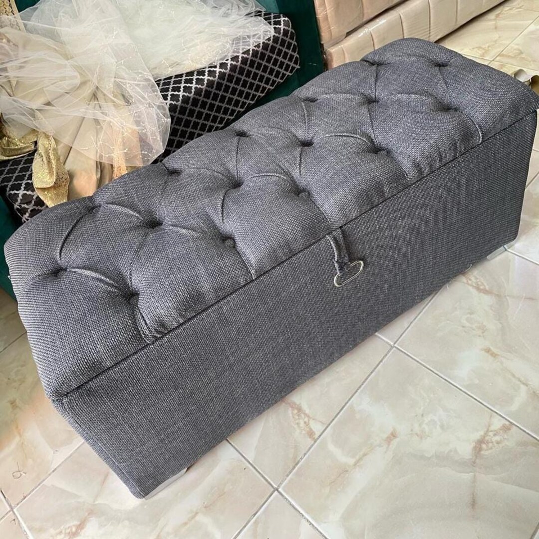 Modern Upholstered Storage Box — Handcrafted Elegance - Etsy