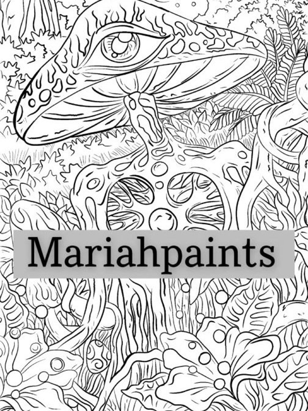 Psychedelic Adult Coloring Book -mini 3 Pages- - Etsy