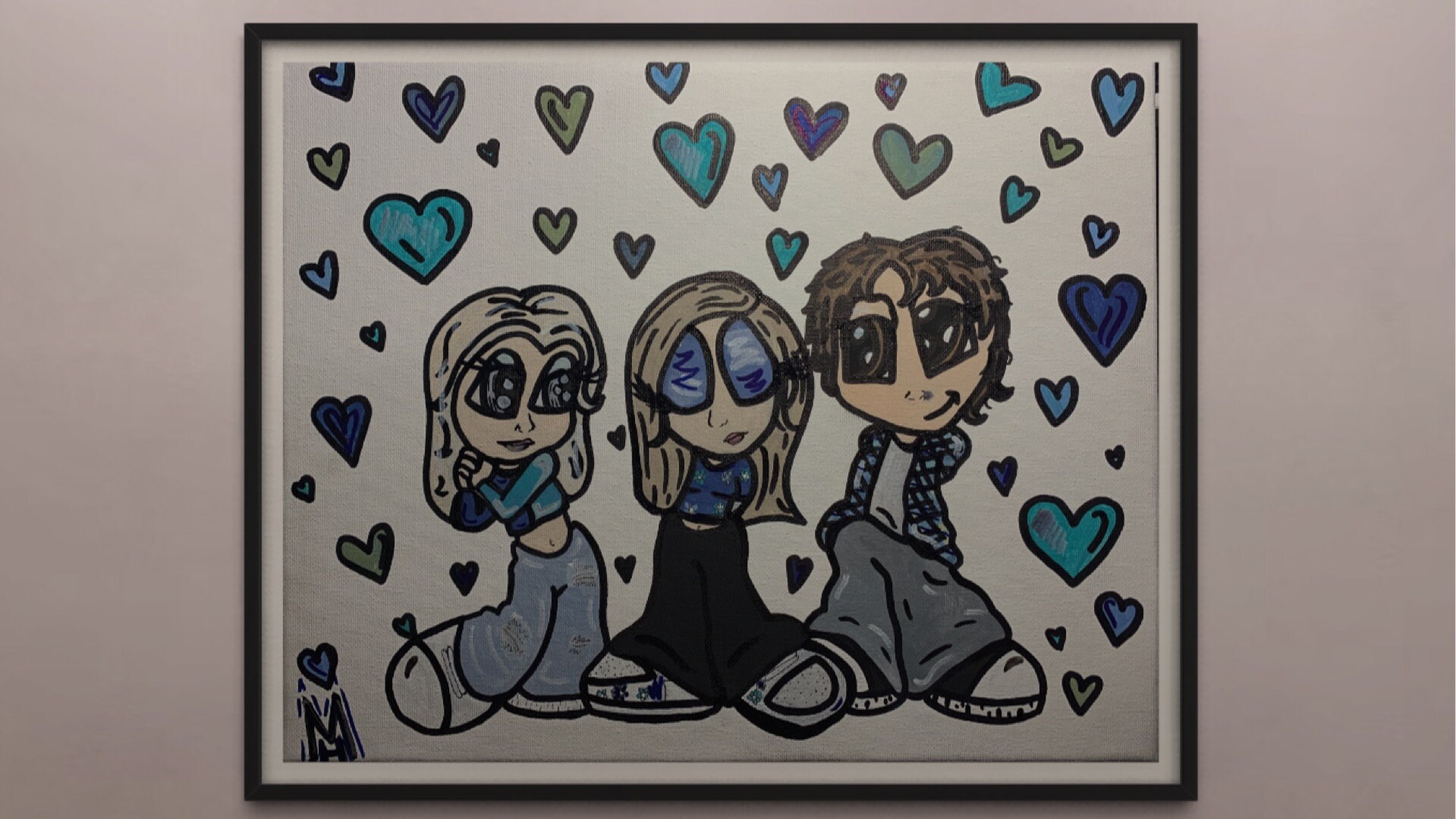 Couples Cartoon Acrylic Paintings *custom* - Etsy