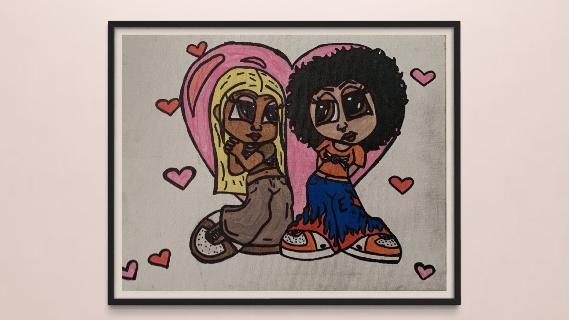 Couples Cartoon Acrylic Paintings *custom* - Etsy