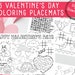 Printable Valentine's Day Placemats Set of 5 Kids Valentine's Day ...