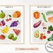 Fruit and Vegetable Digital Prints Montessori Printables Kids ...