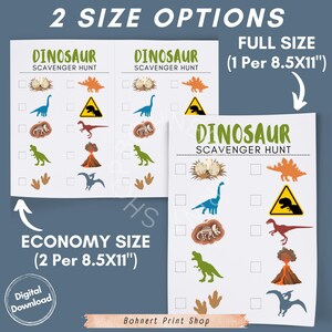 Dinosaur Scavenger Hunt Printable: Fun Indoor Game for Kids, Perfect ...