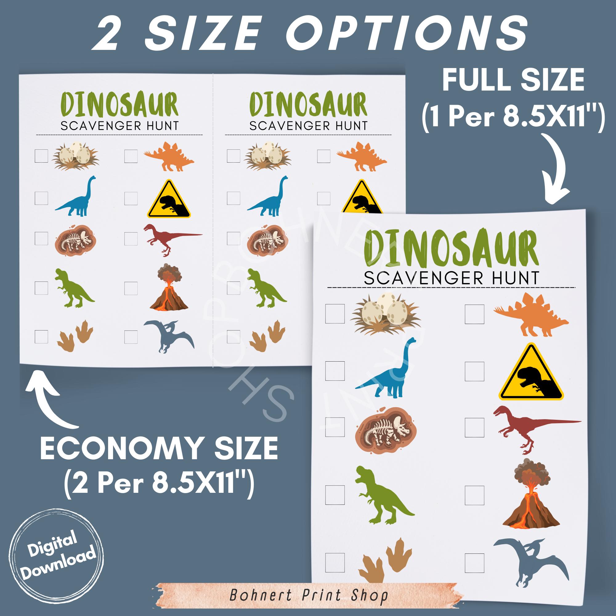 Dinosaur Scavenger Hunt Printable: Fun Indoor Game for Kids, Perfect ...
