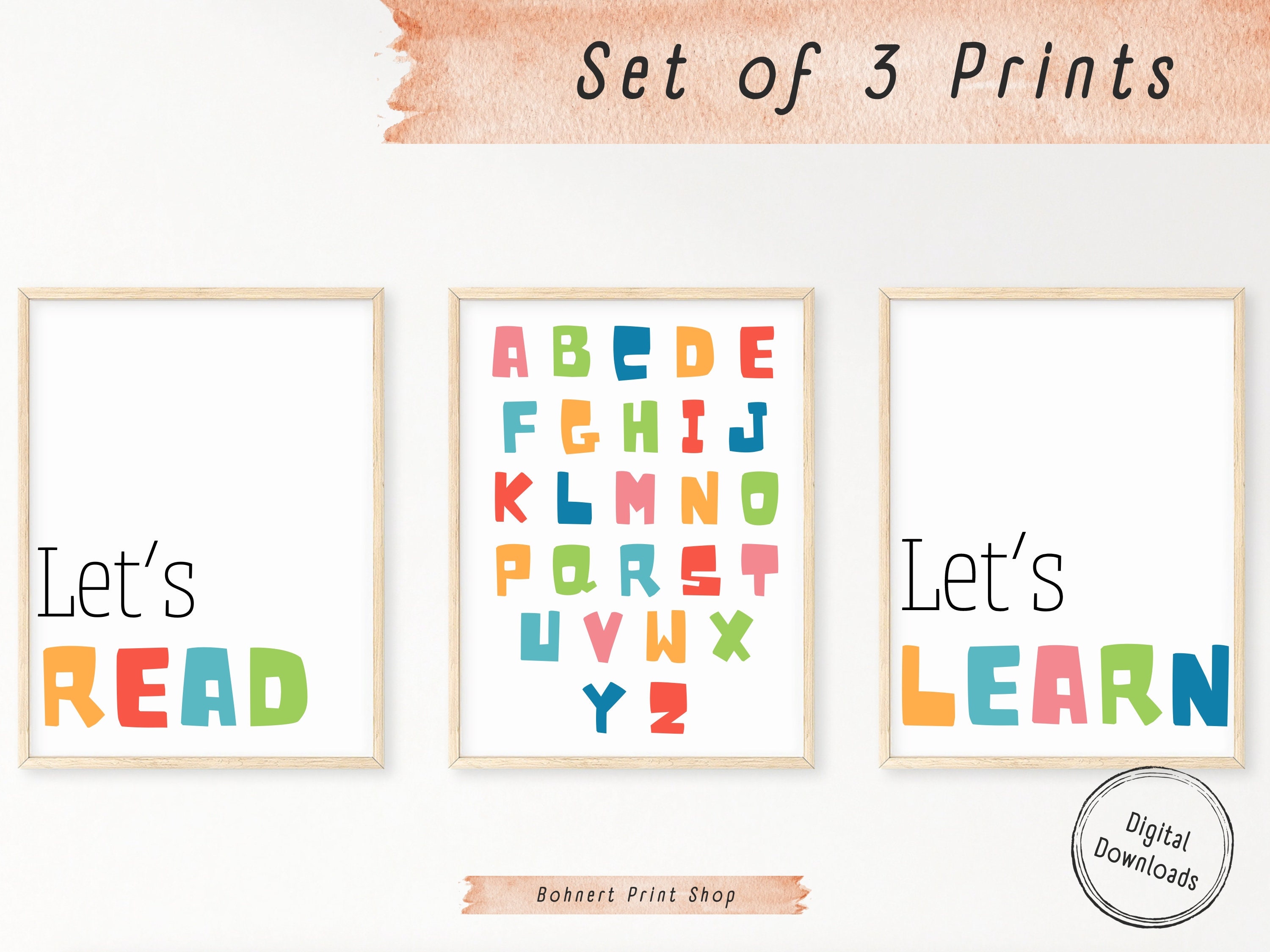 Let's Read Let's Learn Alphabet Posters Kids - Etsy