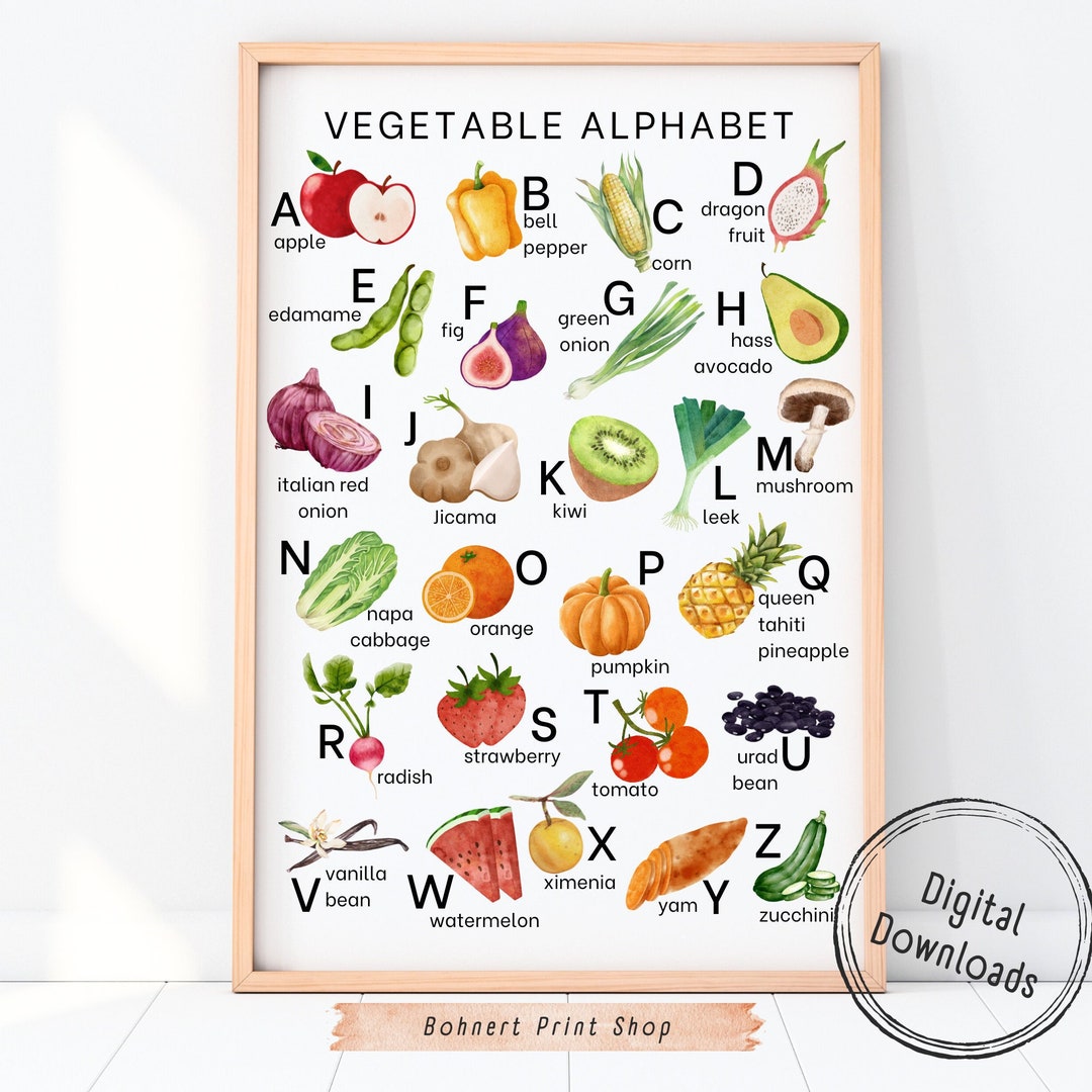 Interactive Kids Farm Alphabet Printable, Educational Nursery Printable ...
