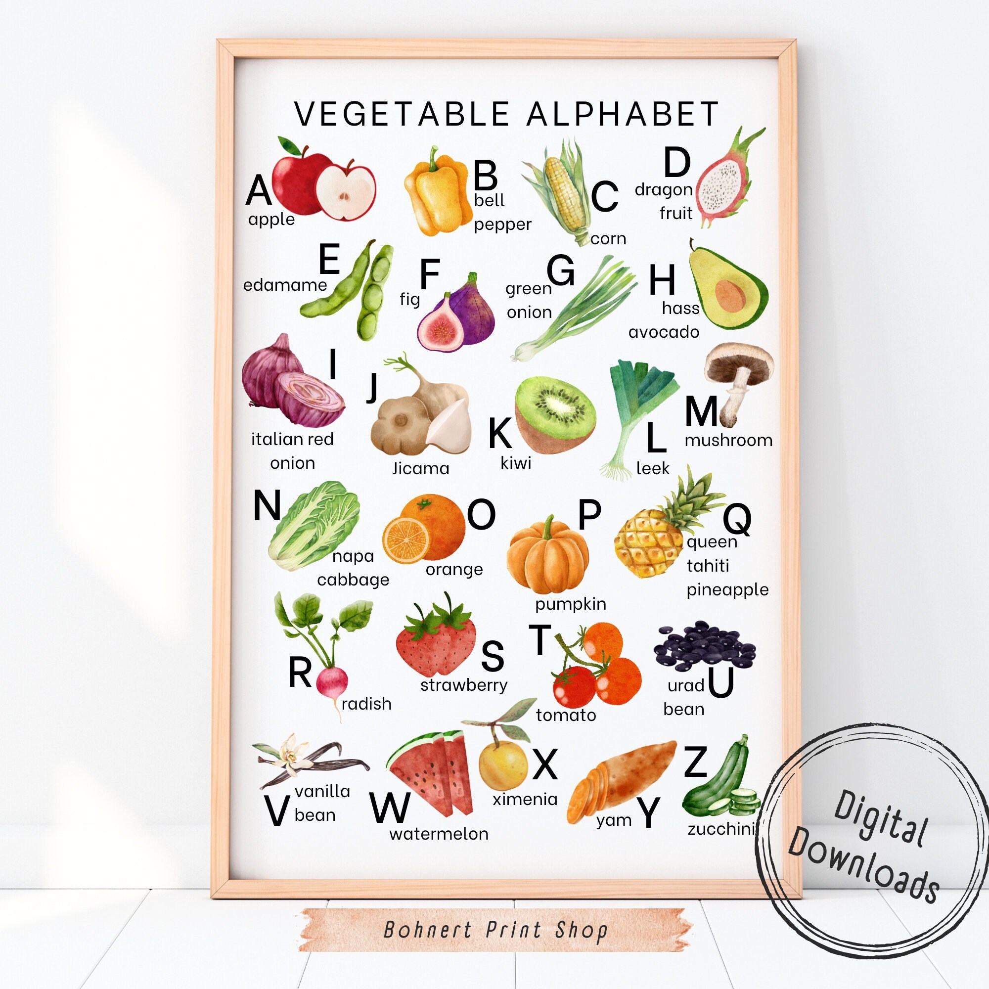 Interactive Kids Farm Alphabet Printable, Educational Nursery Printable ...