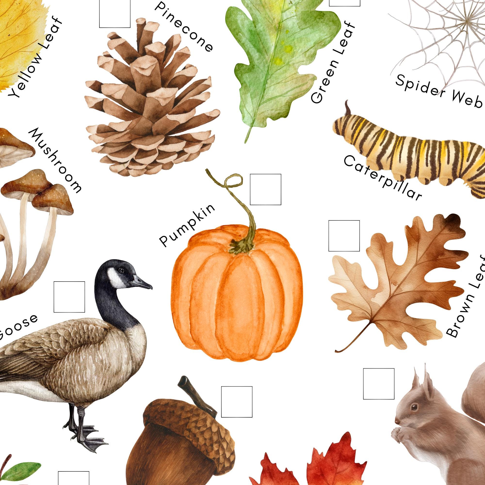 Printable Fall Scavenger Hunt, Outdoor Treasure Hunt, Autumn Activity ...