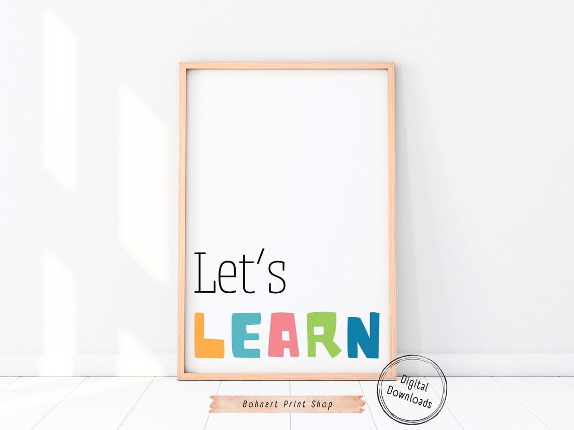 Let's Read Let's Learn Alphabet Posters Kids - Etsy
