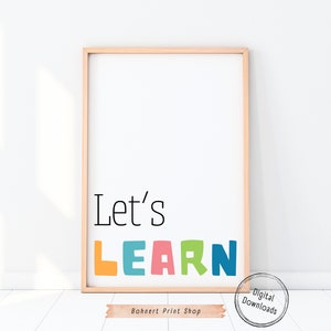 Let's Read Let's Learn Alphabet Posters Kids - Etsy