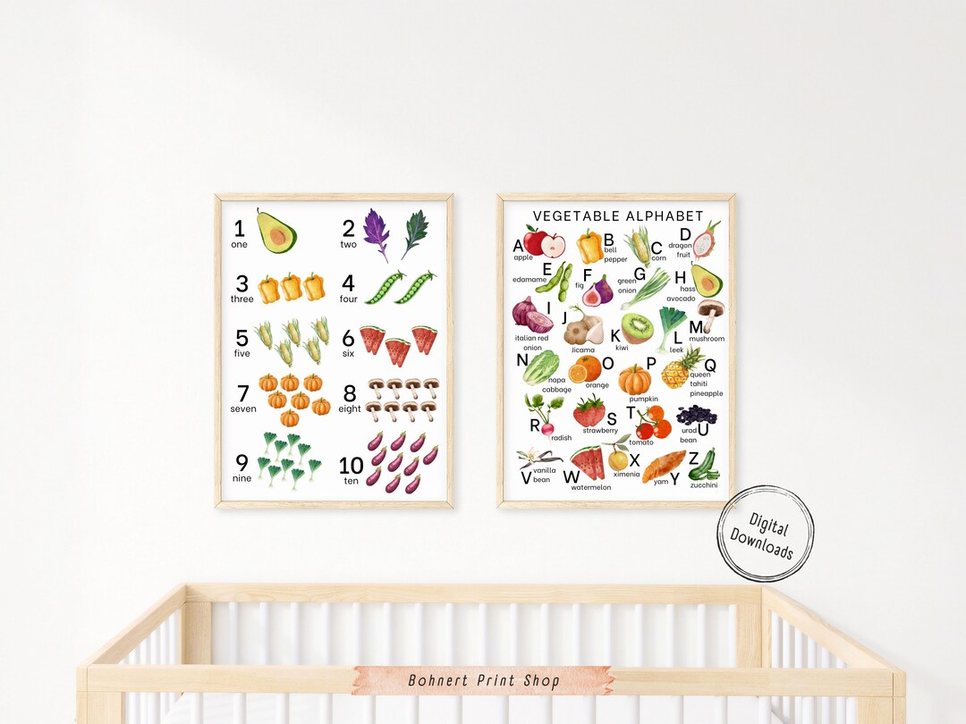Fruit and Vegetable Educational Posters Fruit & Vegetable - Etsy