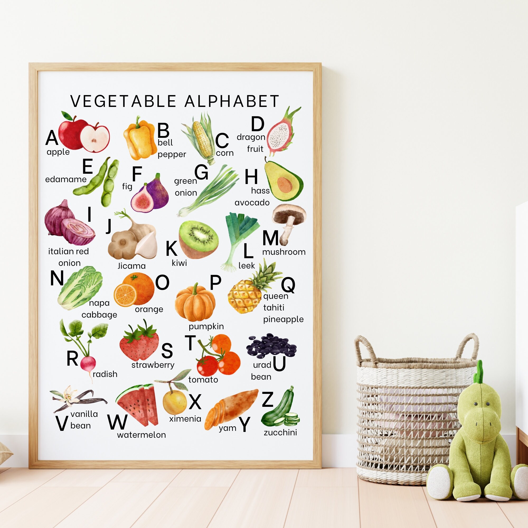 Fruit and Vegetable Educational Posters Fruit & Vegetable Alphabet ...