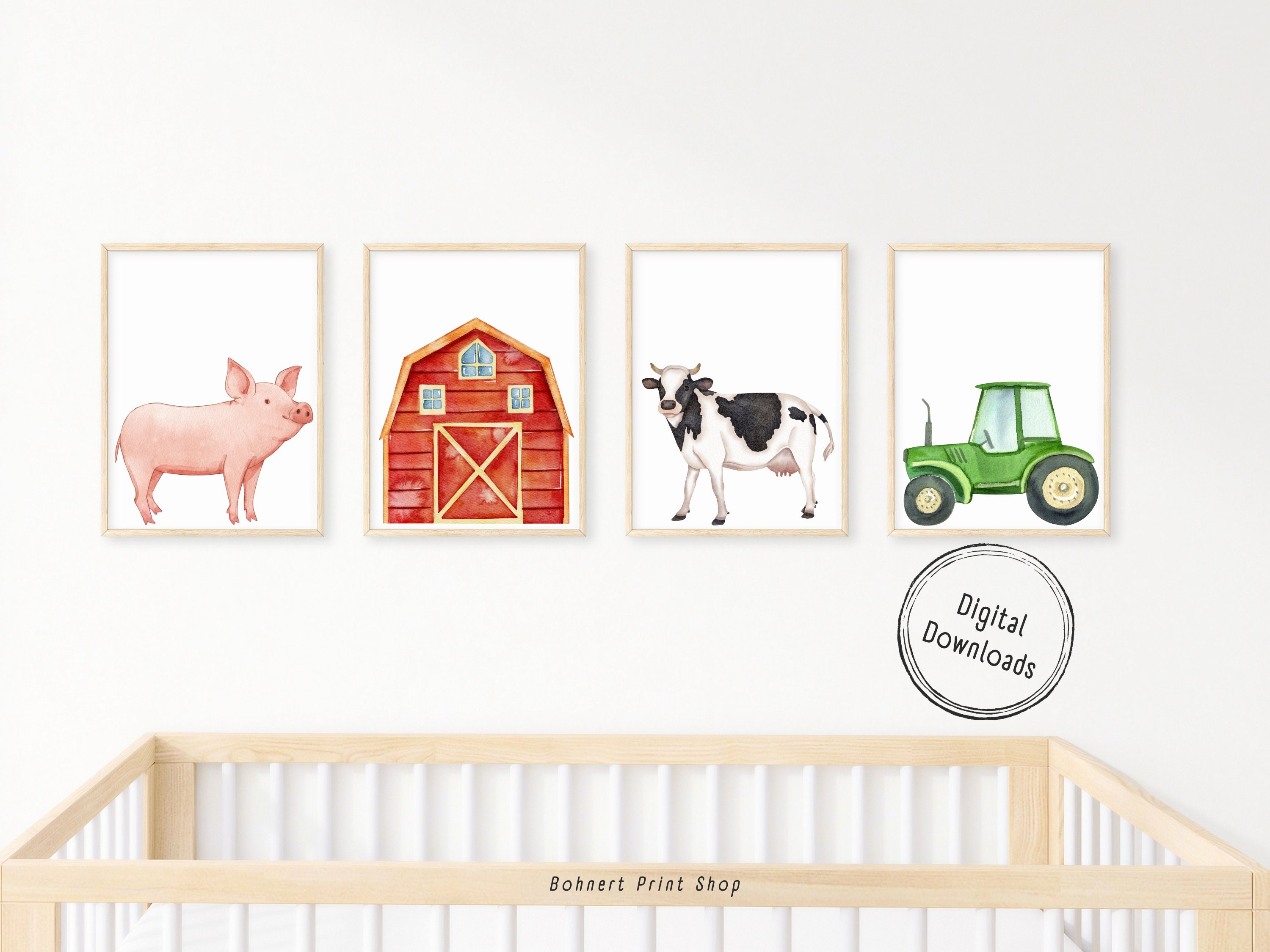 Farm Theme Nursery Bundle of 6 Prints | Kids Farm Theme Posters | Farm ...