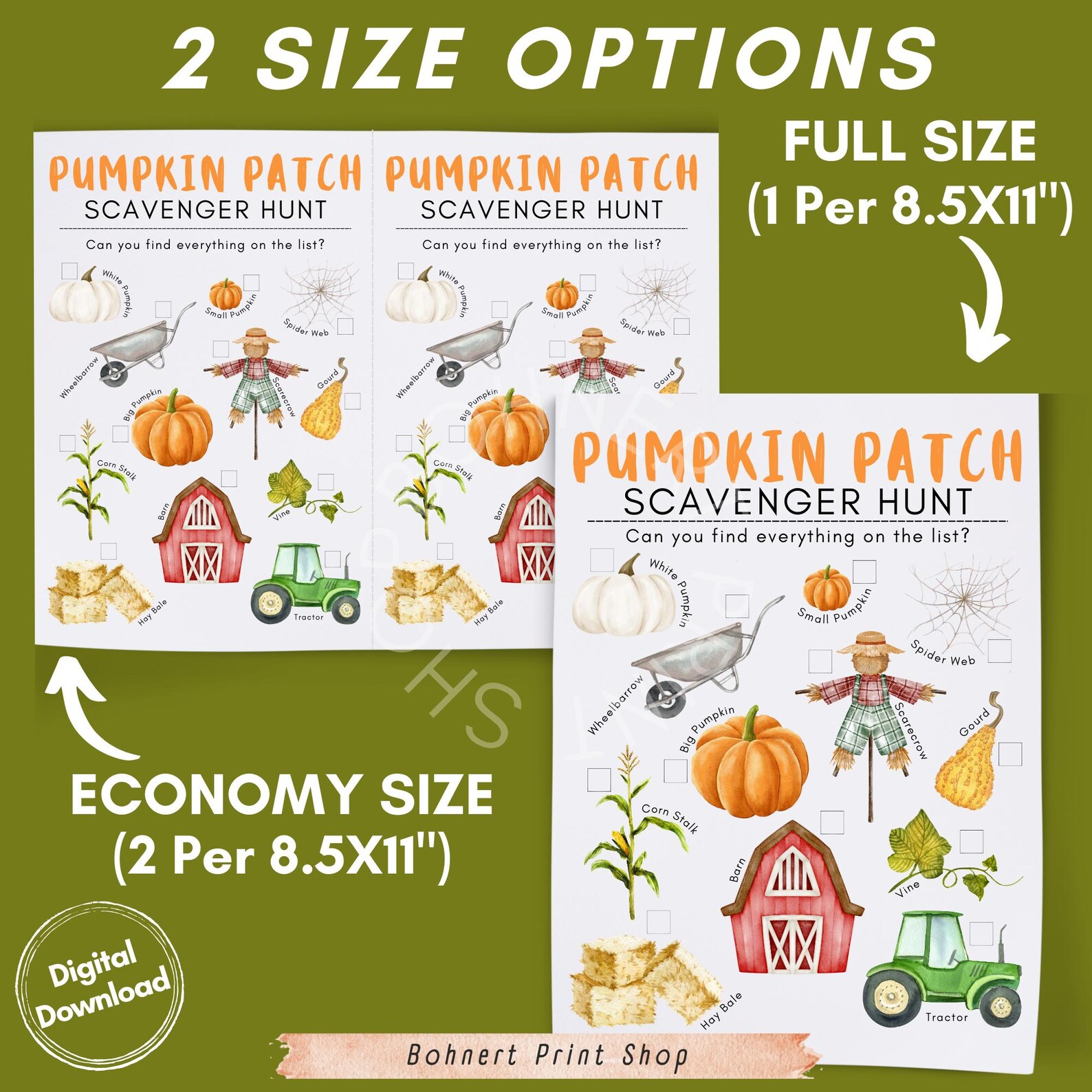 Printable Pumpkin Patch Scavenger Hunt, Kids Pumpkin Treasure Hunt ...