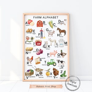 Farm Theme Nursery Bundle of 6 Prints | Kids Farm Theme Posters | Farm ...