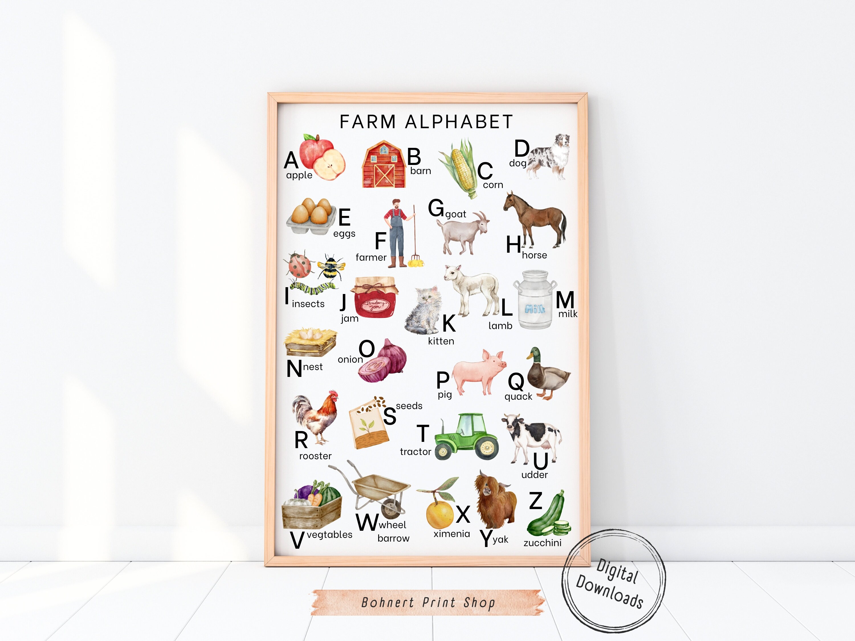 Farm Theme Nursery Bundle of 6 Prints | Kids Farm Theme Posters | Farm ...