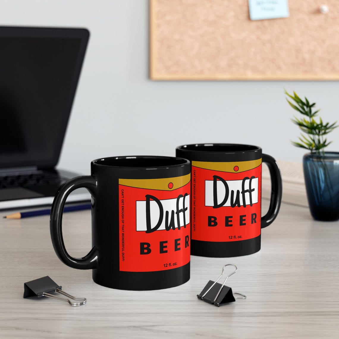 Funny Simpsons Fan Mug, Duff Beer Inspired Coffee Cup - Etsy